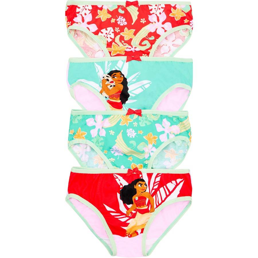 Rio Disney Moana Girls Brief 4 Pack