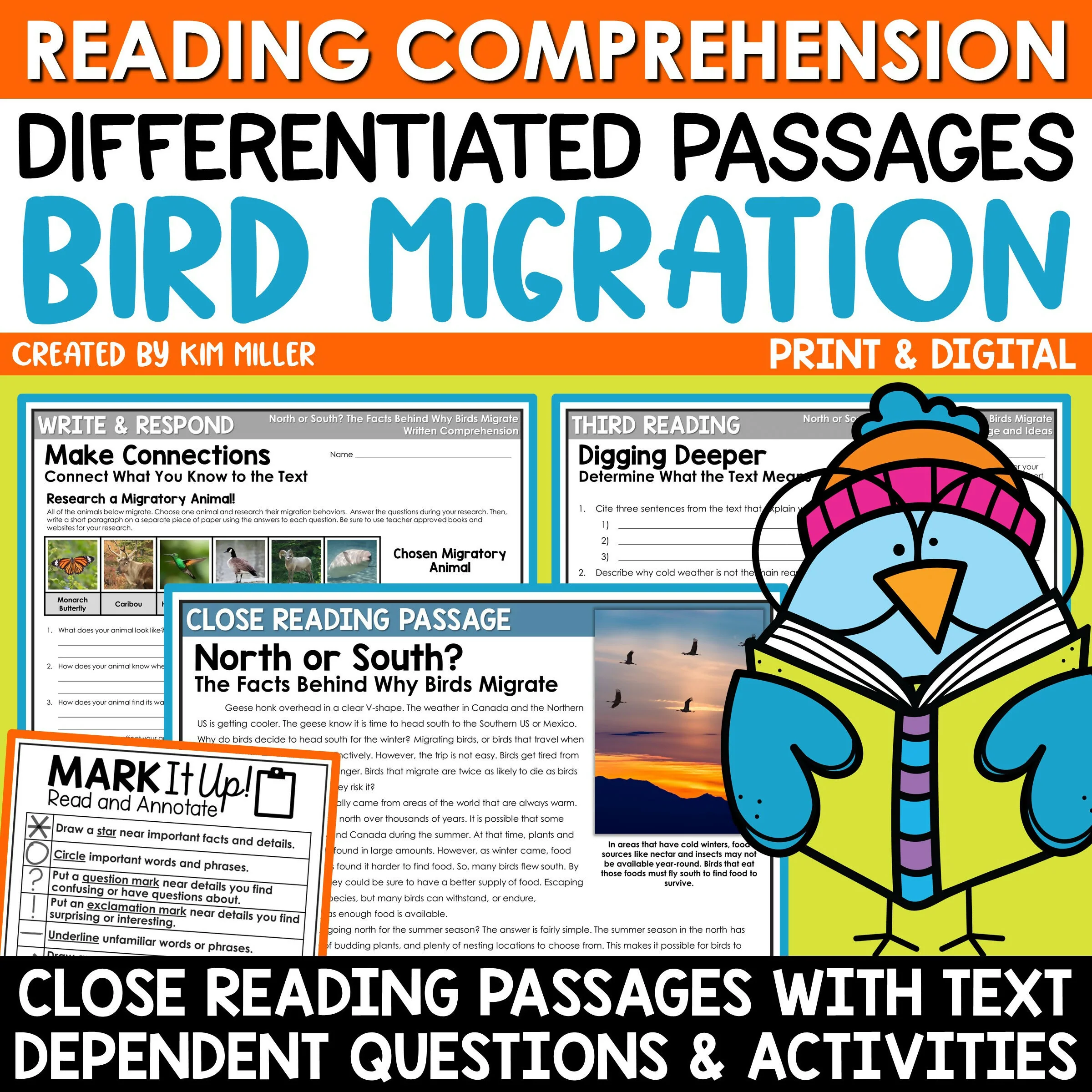 Animal Habitats Migration Reading Comprehension Passages Questions ...