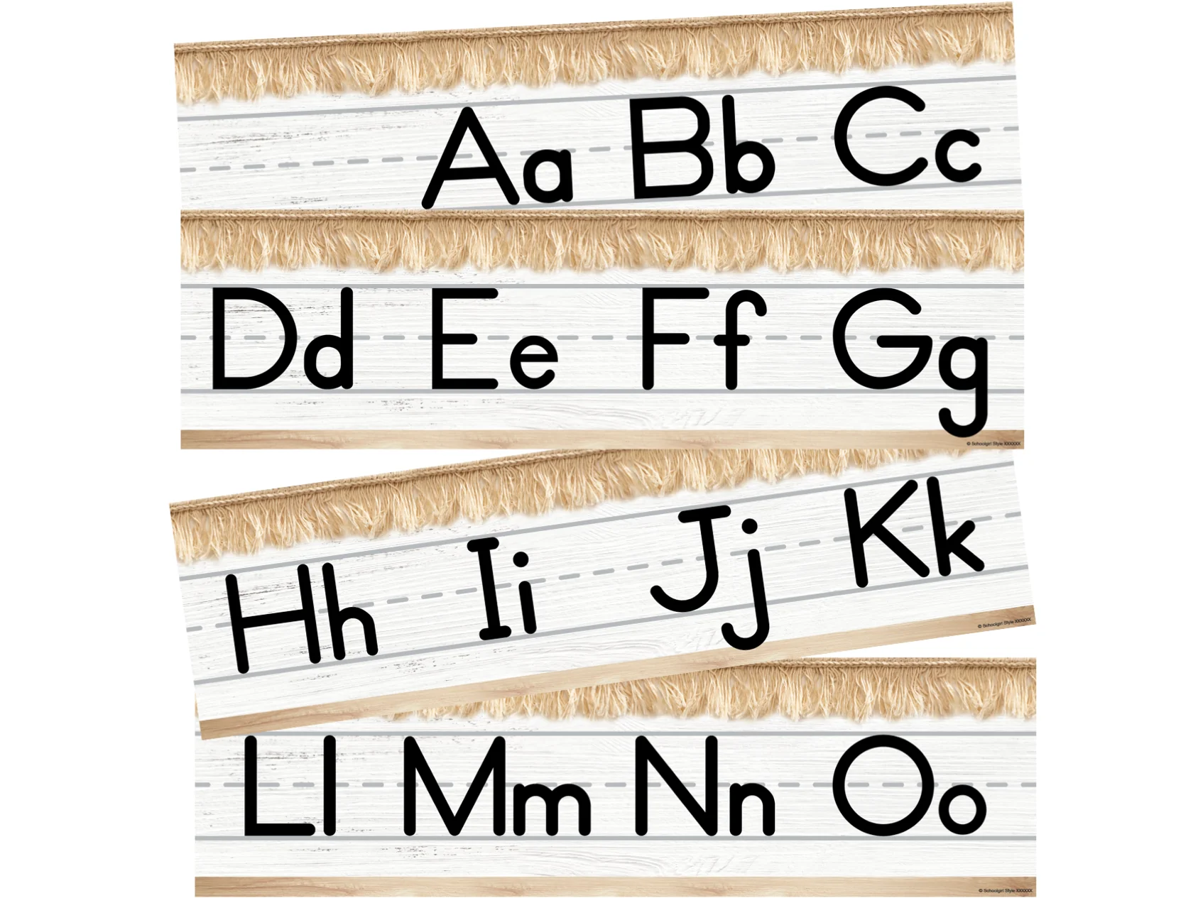 Alphabet Line: Manuscript Mini Board Set Stylish Boho Rainbow | UPRINT ...