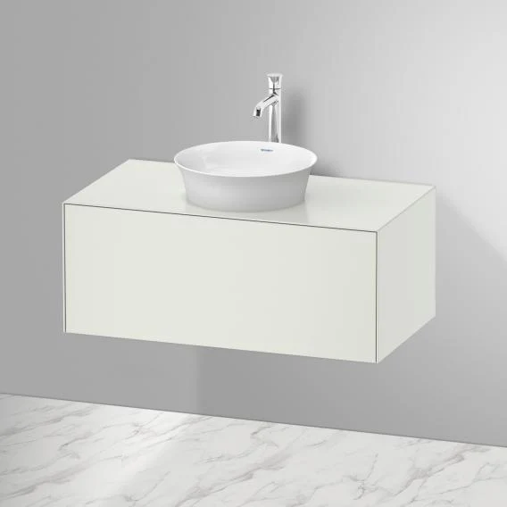 Duravit White Tulip countertop washbasin with vanity unit with 1 pull-out compartment, without ...