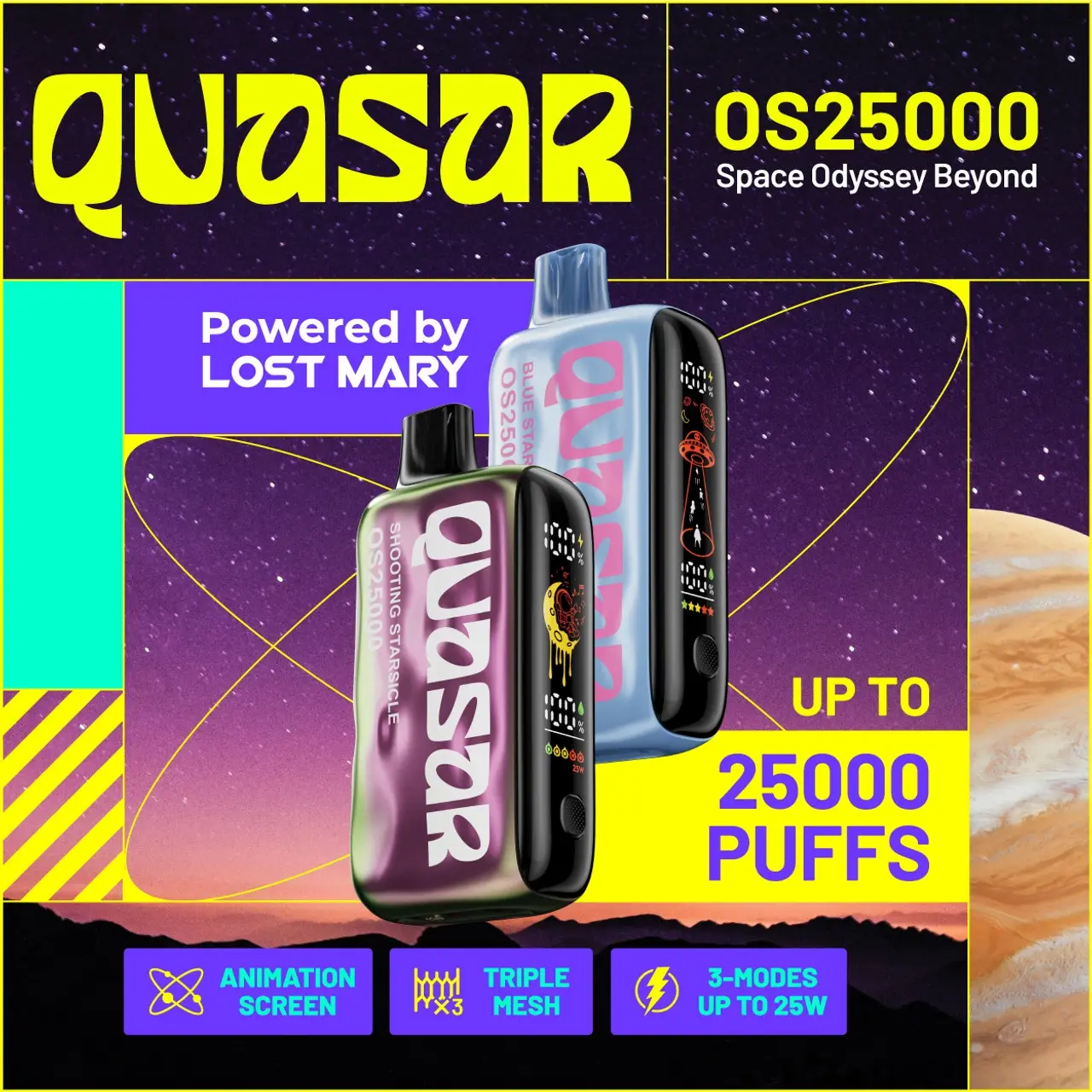 Lost Mary Quasar OS25000 disposable vape-Max 25,000 Puffs
