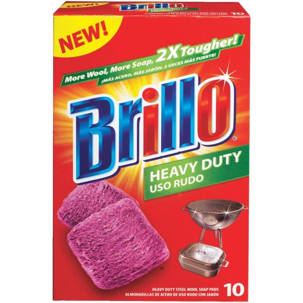 Brillo Heavy Duty Steel Wool Scouring Pad (10 Count) - Iieemm Brillo Heavy Duty Steel Wool Scouring Pad (10 Count) - Iieemm