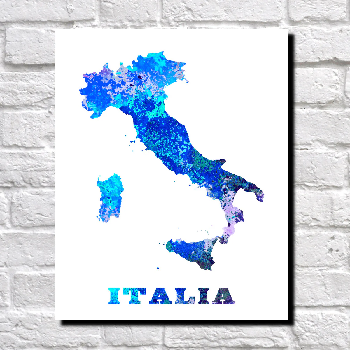 Italy Map Print Outline Wall Map of Italy