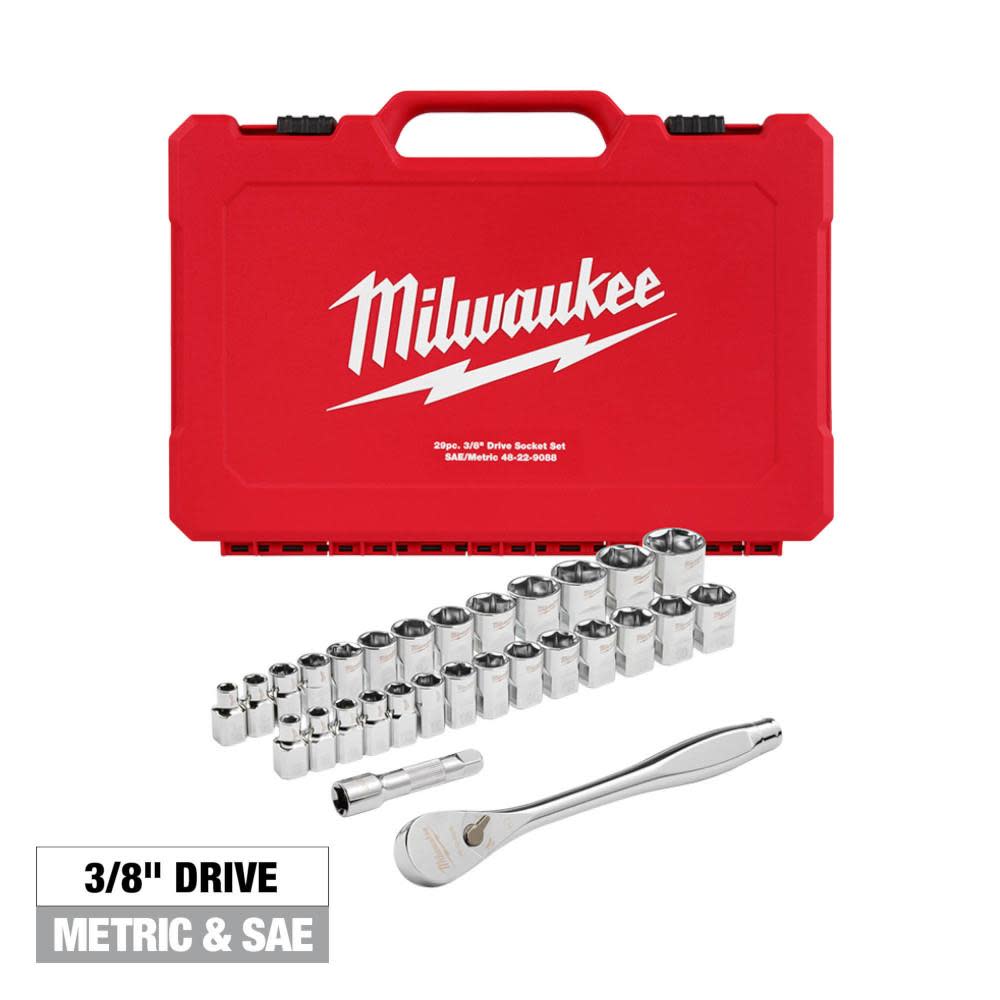 Milwaukee 29pc Ratchet and Socket Tool Set - Lanyyshop