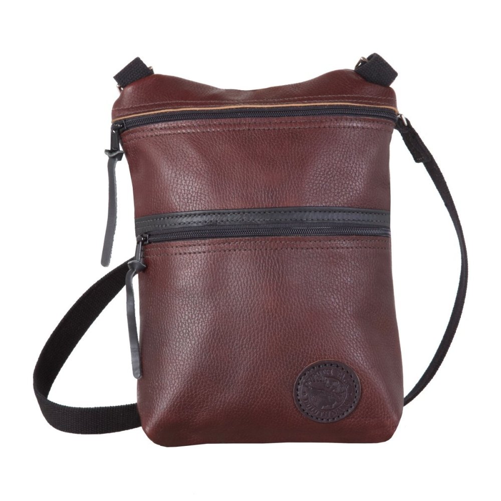 Duluth Pack 4 Liter Capacity Brown Pebbled Leather Traverse Crossbody ...