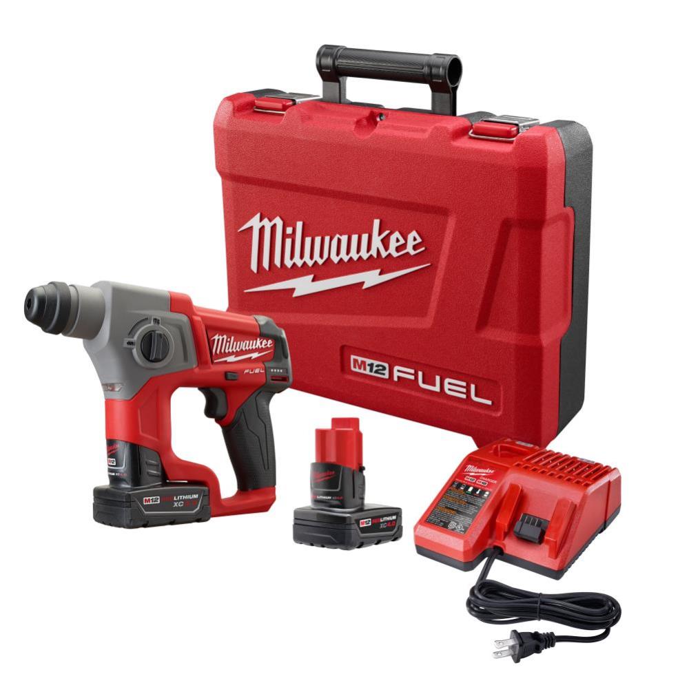Milwaukee M12 FUEL SDS Plus Rotary Hammer Kit - Lanyyshop